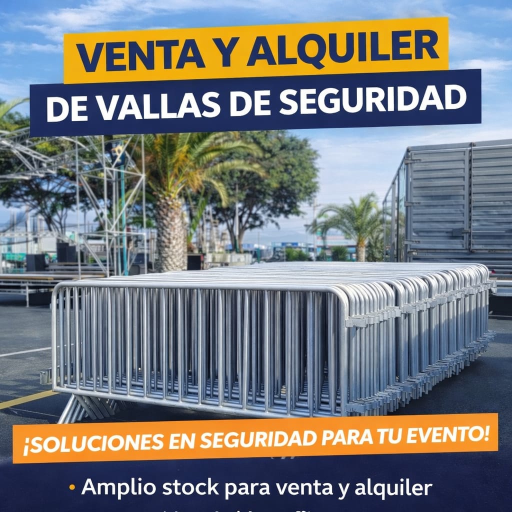 Alquiler y Venta de Vallas de Seguridad - PYV ESTRUCTURAS